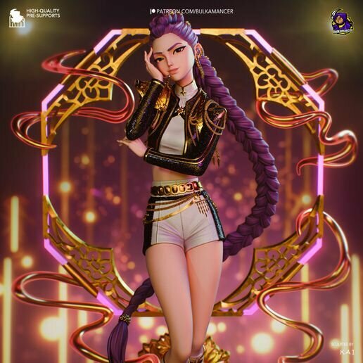 Сборная модель Golden Vocalist (Kpop Demon Hunters), 243мм, 1/8 для покраски