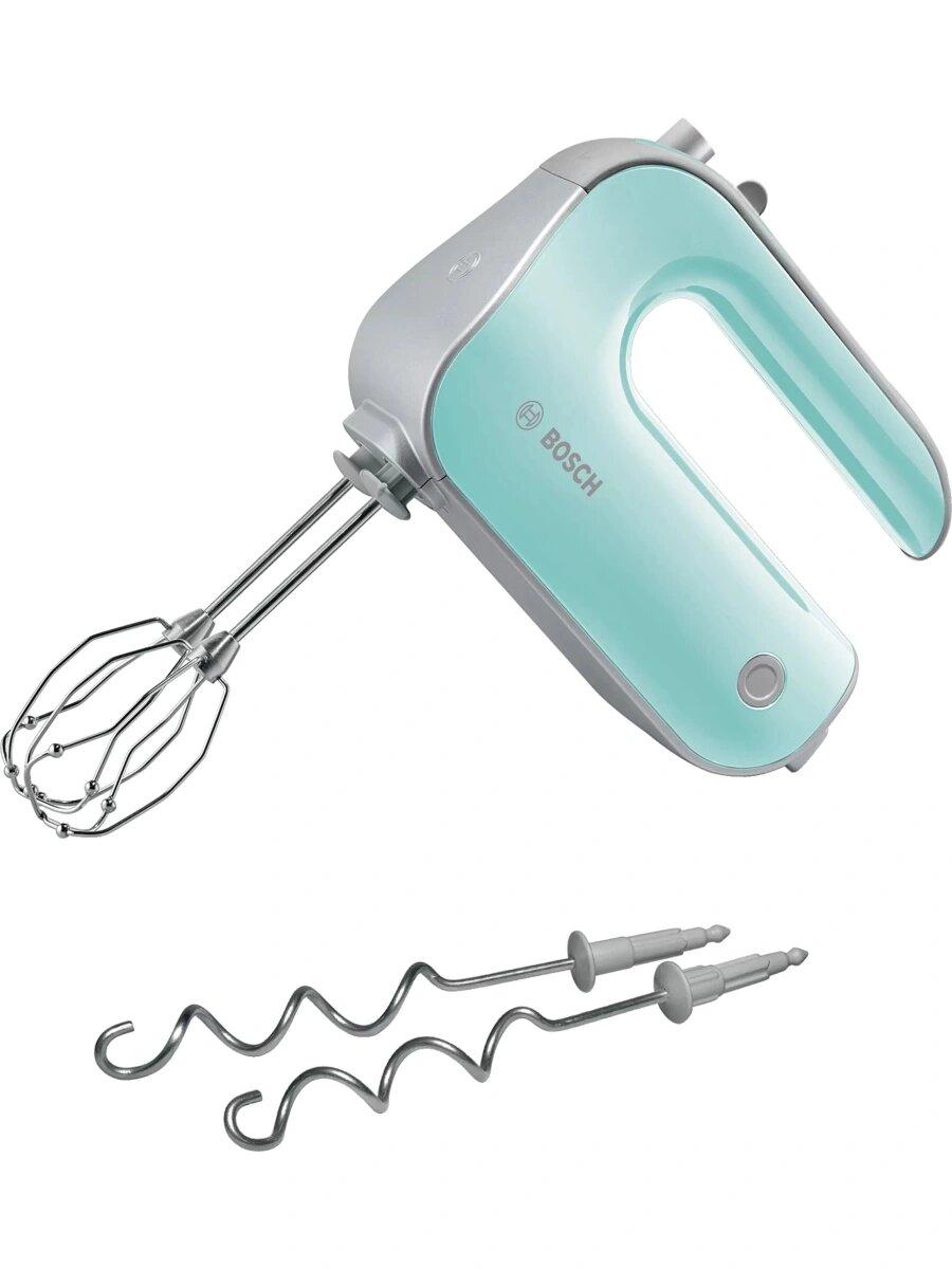 Миксер Bosch MFQ40302, бирюзовый, 500 Вт, 5 скоростей, ручной, пластик