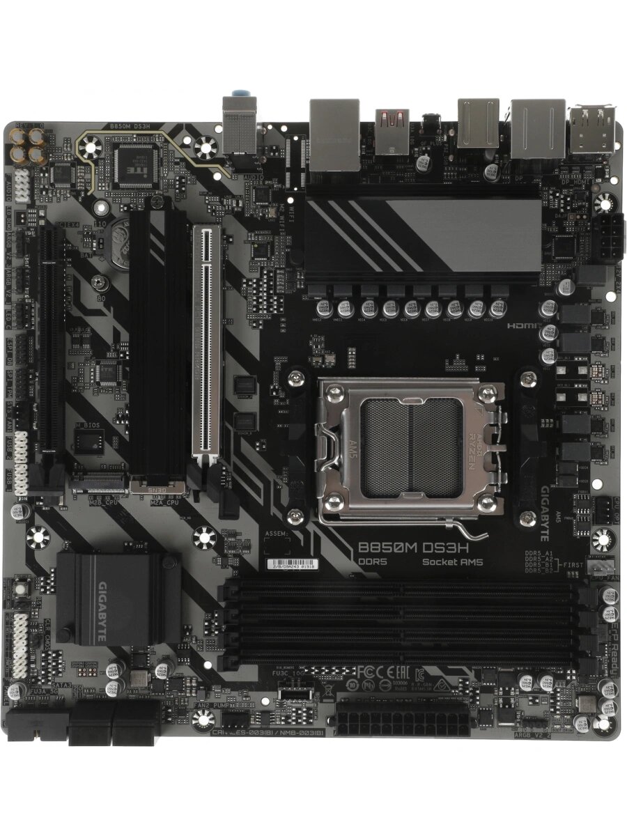Материнская плата Gigabyte B850M DS3H, Socket AM5, AMD B850, mATX, Ret