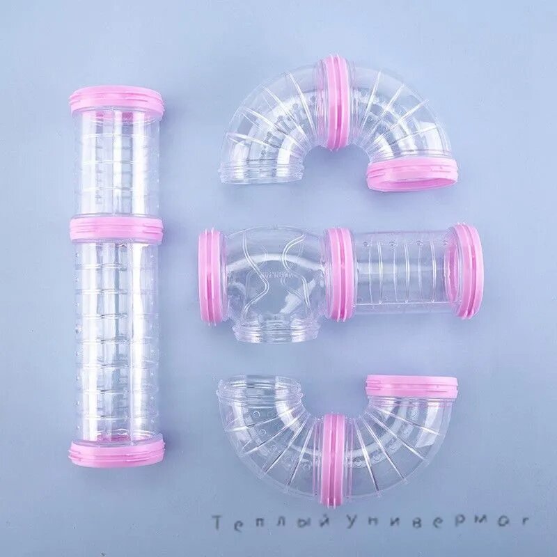 Тоннель для грызунов пластиковый прозрачный , лабиринт для хомяка, тоннель для грызунов