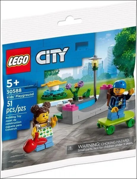 LEGO 30588 принадлежит к серии City и называется Детская игровая площадка.