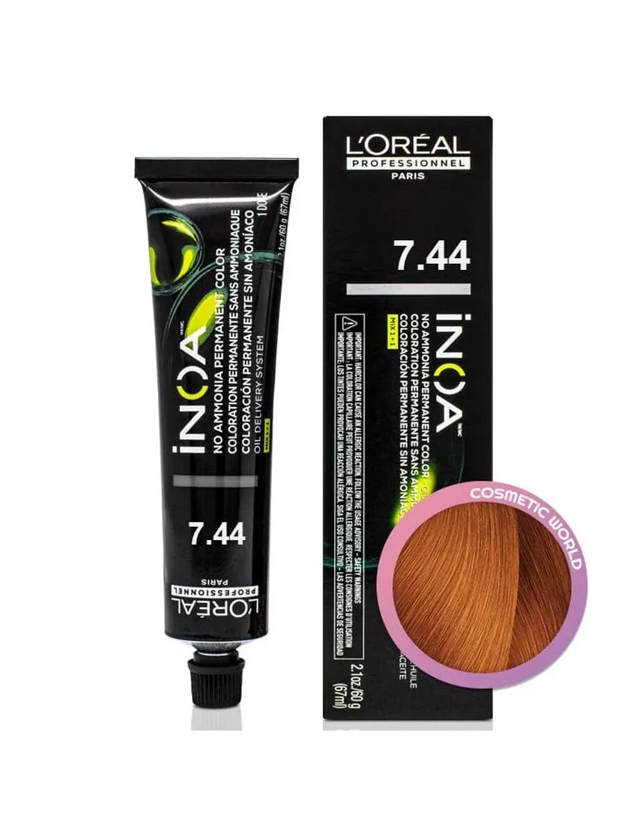 Loreal INOA 7.44 - Краска Иноа 60 мл — фото 1