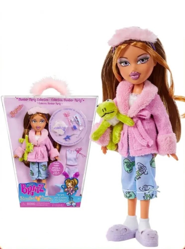 Братц Кукла Ясмин Slumber Party с аксессуарами Bratz