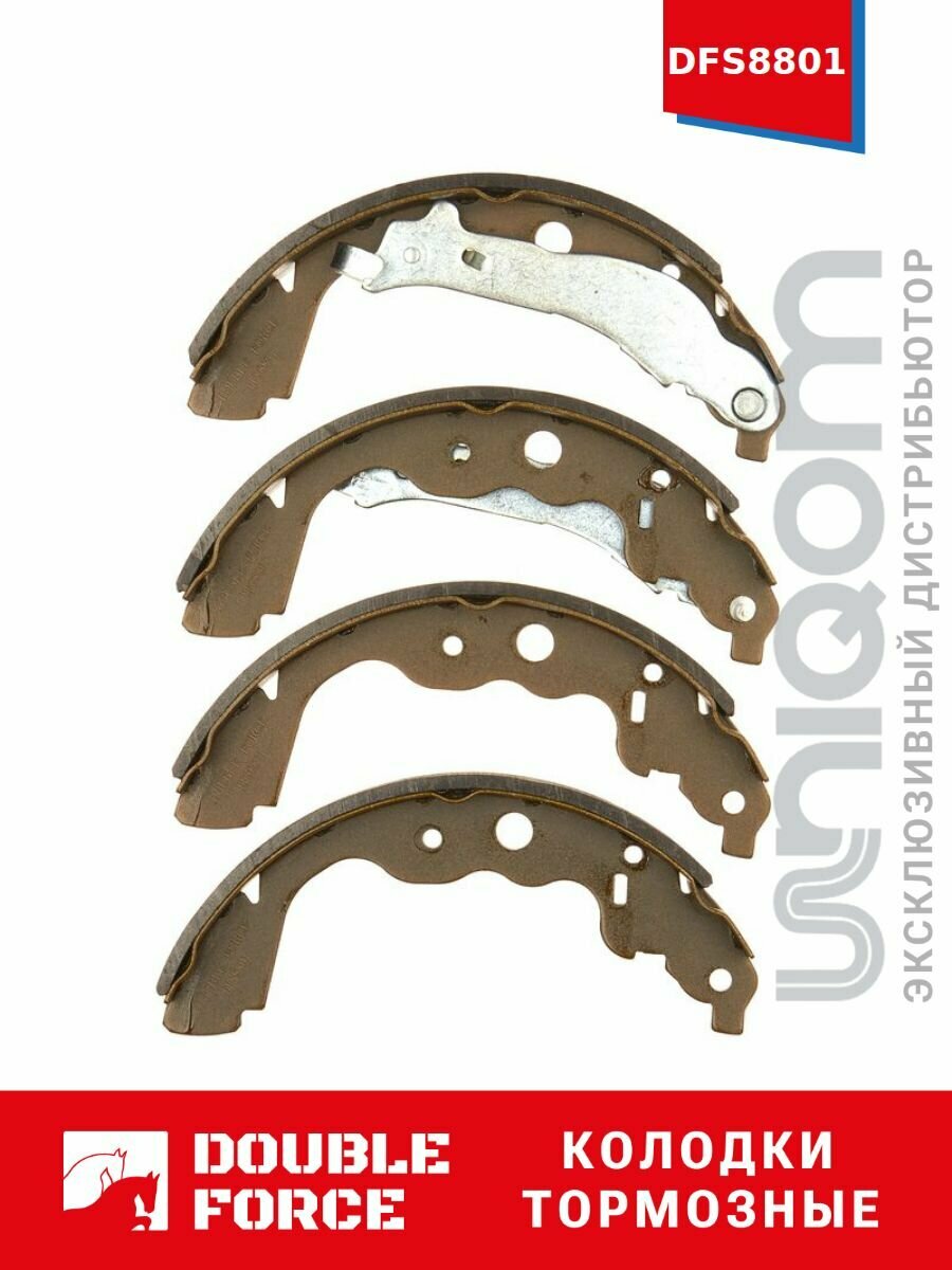 Колодки тормозные задние барабанные Лада Ларгус VP / NISSAN ALMERA 2012-19, TERRANO 2014- / Renault ARKANA 2018-22, DUSTER 2010-22, KANGOO VP 2007-, KAPTUR 2016 - Double Force DFS8801