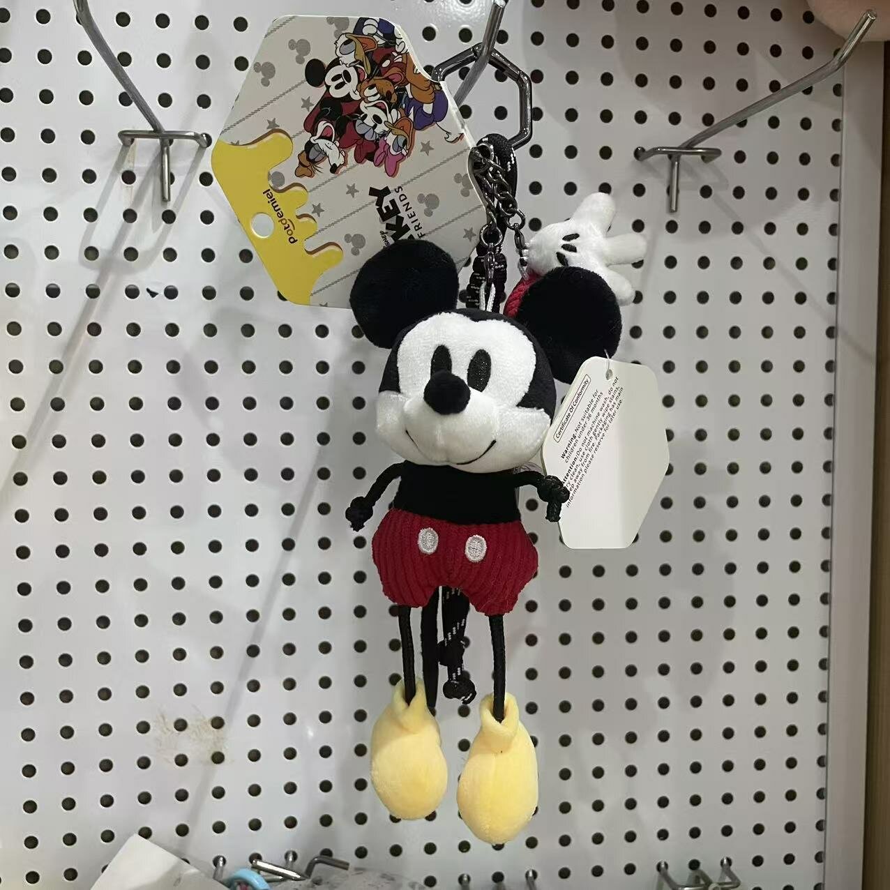 Настоящий плюшевый подвеска для сумки с Микки Маусом от Disney, брелок с Гуфи и Дональдом Даком