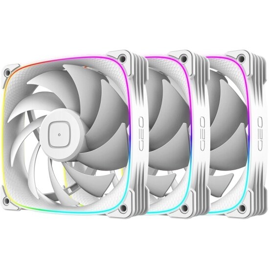 Вентиляторы для корпуса Geometric Future Squama 3003W-12 White 3шт (1F3003W312000)