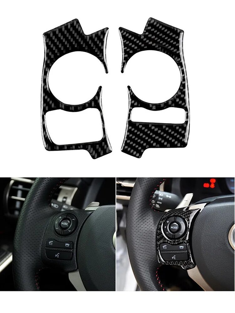 Наклейки на руль Lexus IS/NX, углеволокно, Steering button A
