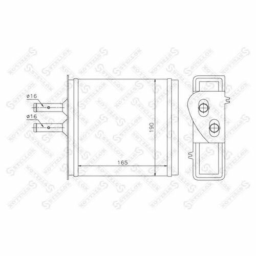 Радиатор печки Stellox 1035007sx для Fiat Barchetta, Punto