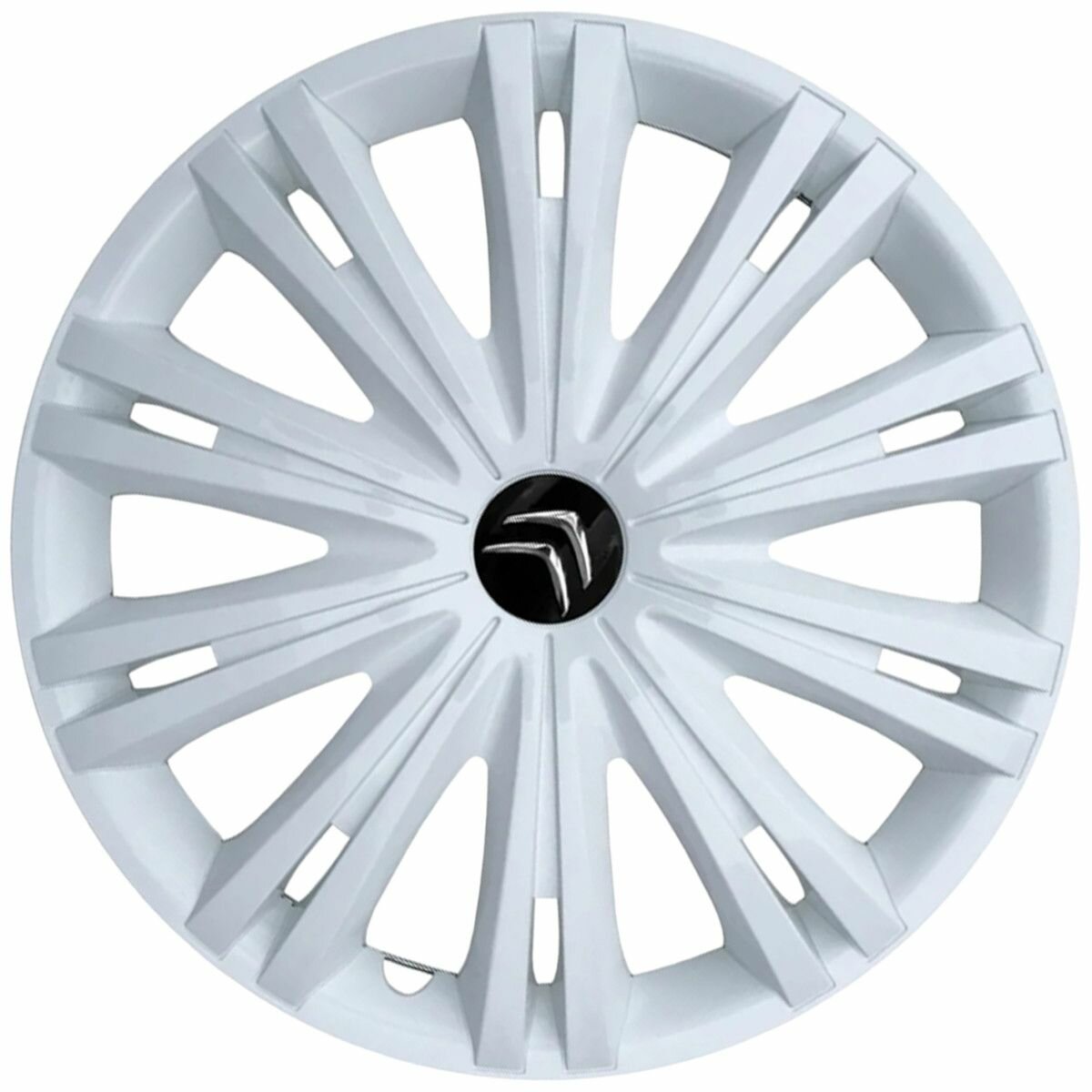 Колпаки на колеса Ситроен Гига white R16, в комплекте 4 колпака