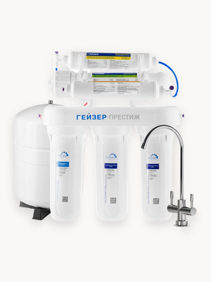 Фильтр для воды под мойку Гейзер Престиж M, обратный осмос с минерализатором