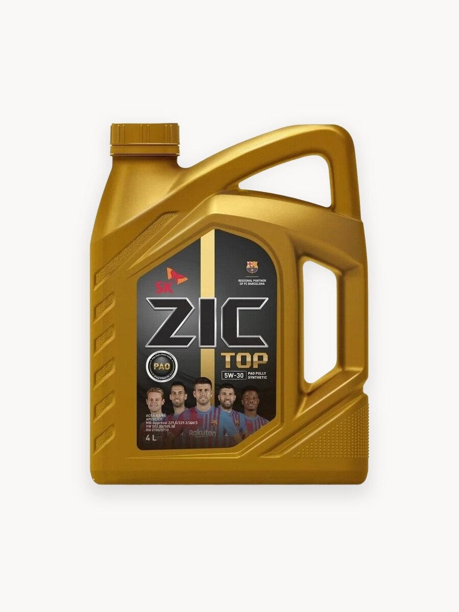 Масло ZIC TOP, API SL/CF, ACEA A3/B4, 4л, для турбированных ДВС