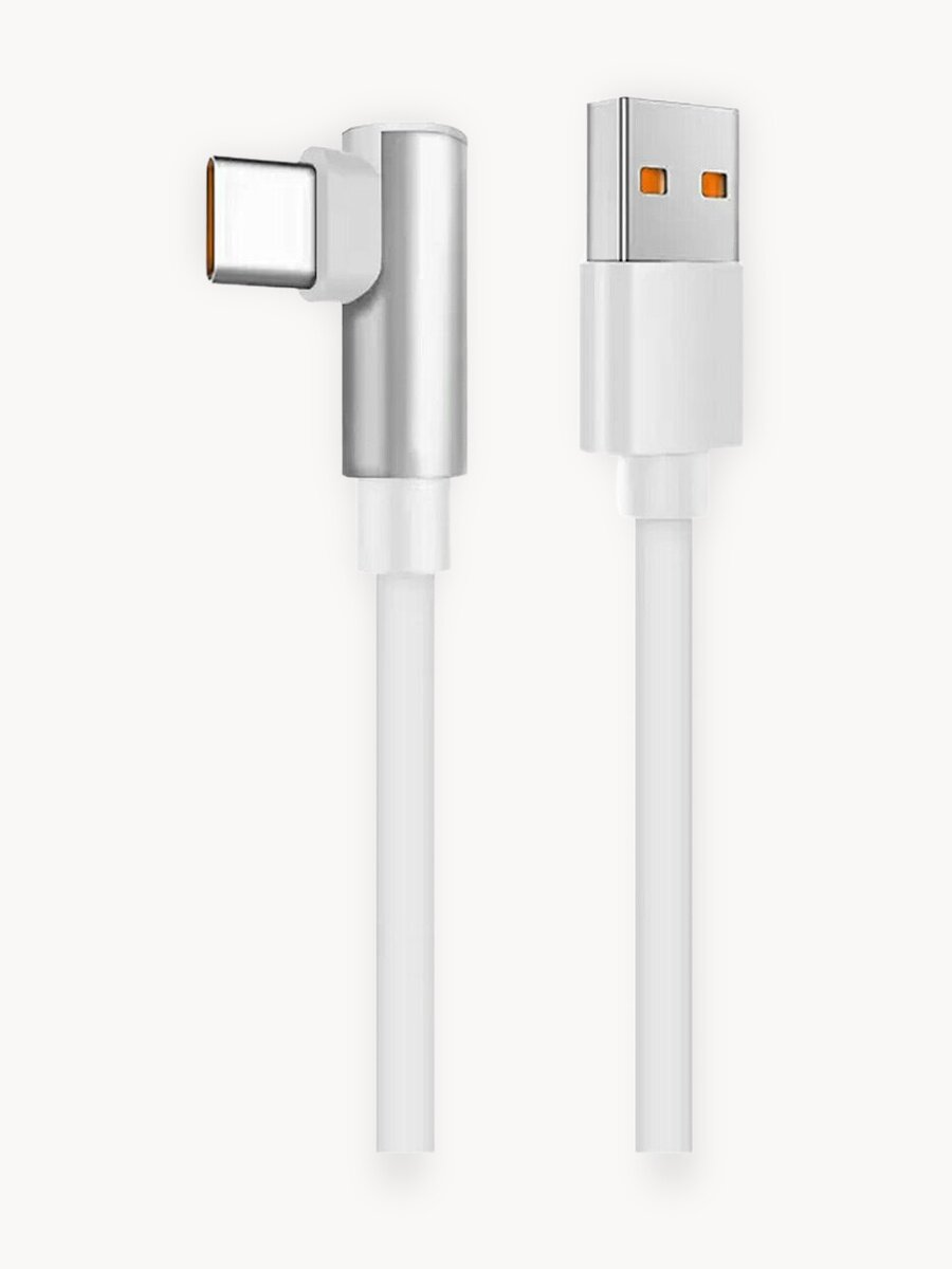 Кабель USB Type C 120Вт, 6А, быстрый заряд, Type-C L- образный разъем, Turbo Charge провод 33/67/120Вт Xiaomi/Poco/Redmi