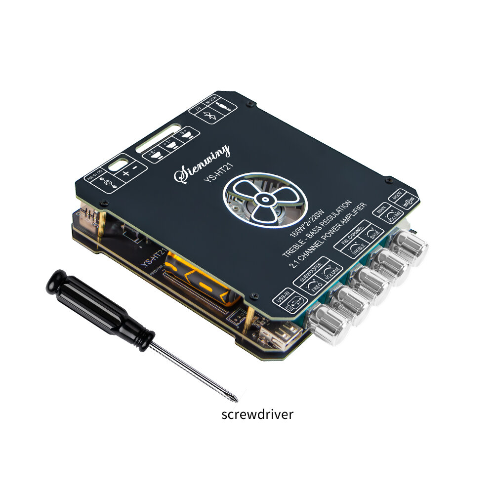 Модуль цифрового усилителя мощности Bluetooth YS-HT21, 2,1 канала, интенсивными высокими и низкими тонами