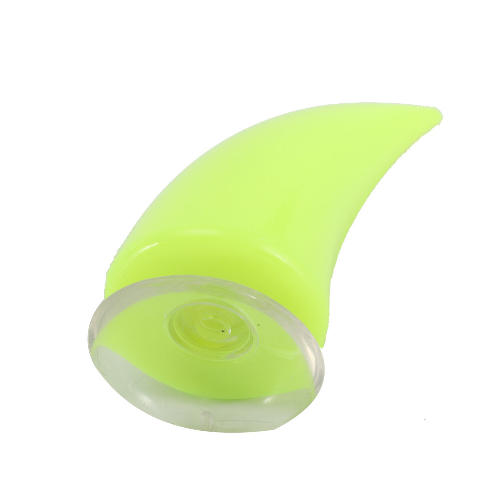 Мотоциклетный шлем с рогами дьявола и присоской, декоративный аксессуар, зеленый.