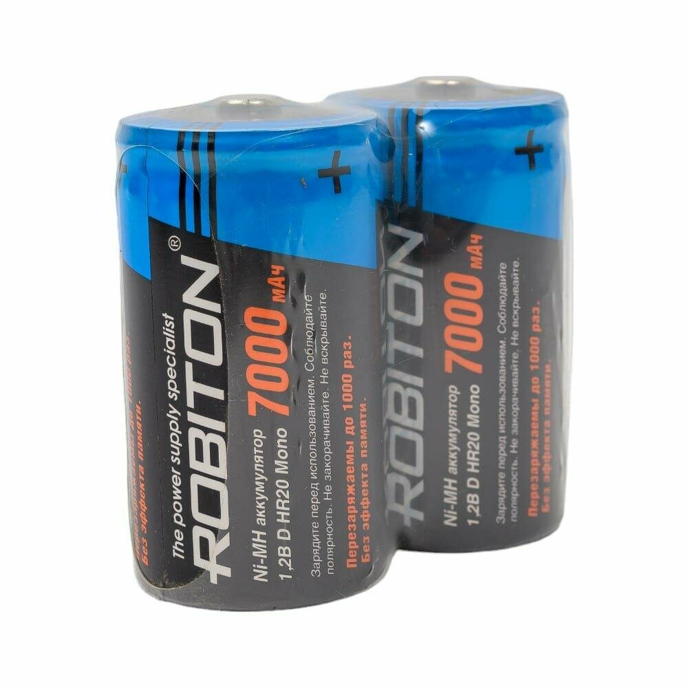 Аккумулятор Robiton HR20 7000mAh Ni-Mh 1.2V SR2 7000MHD, 2шт.