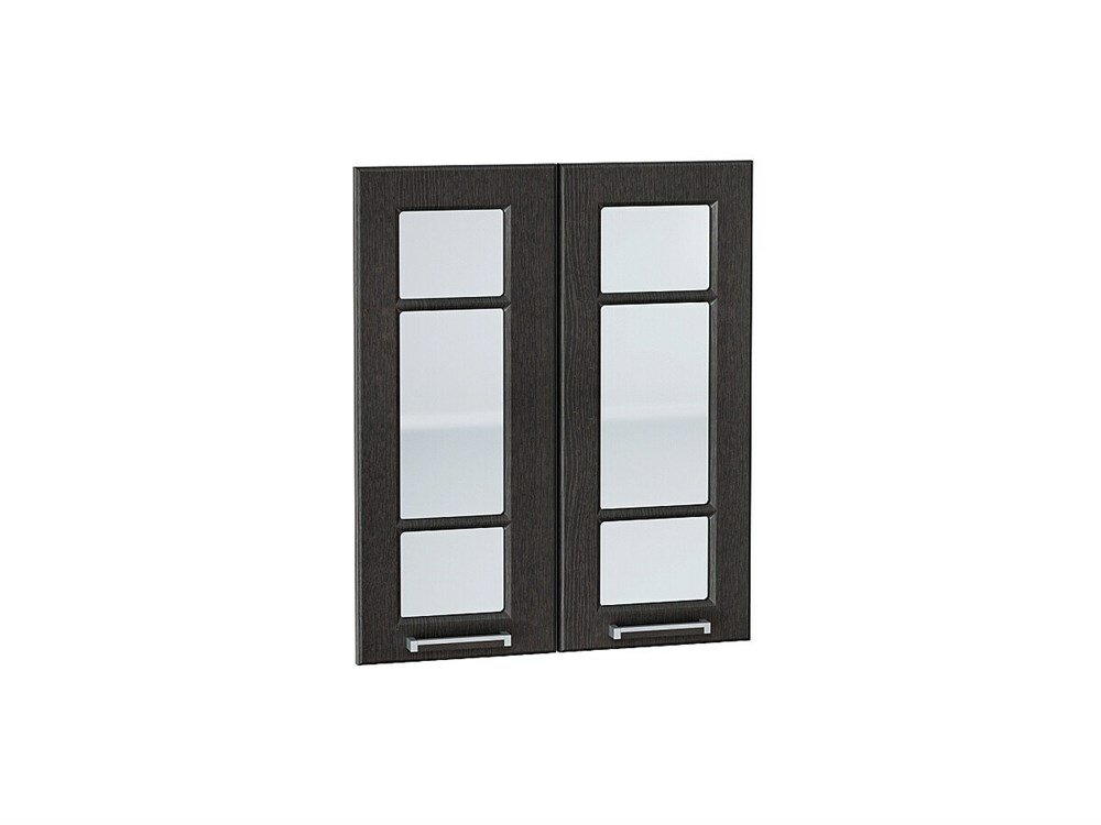 VVT Фасад Комплект фасадов Прага со стеклом для каркаса Ф-45 В600 Венге премиум, МДФ Венге премиум, 712*596*16