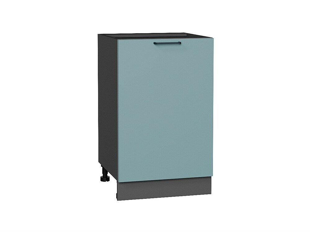 VVT Шкаф нижний с 1-ой дверцей Флэт Graphite, Grey-green In 2S, 500 В*Ш*Г 816*500*478, фасад ЛДСП Grey-green In 2S, корпус Graphite Grey-green In 2S
