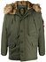 Пуховик ALPHA INDUSTRIES, размер S, зеленый