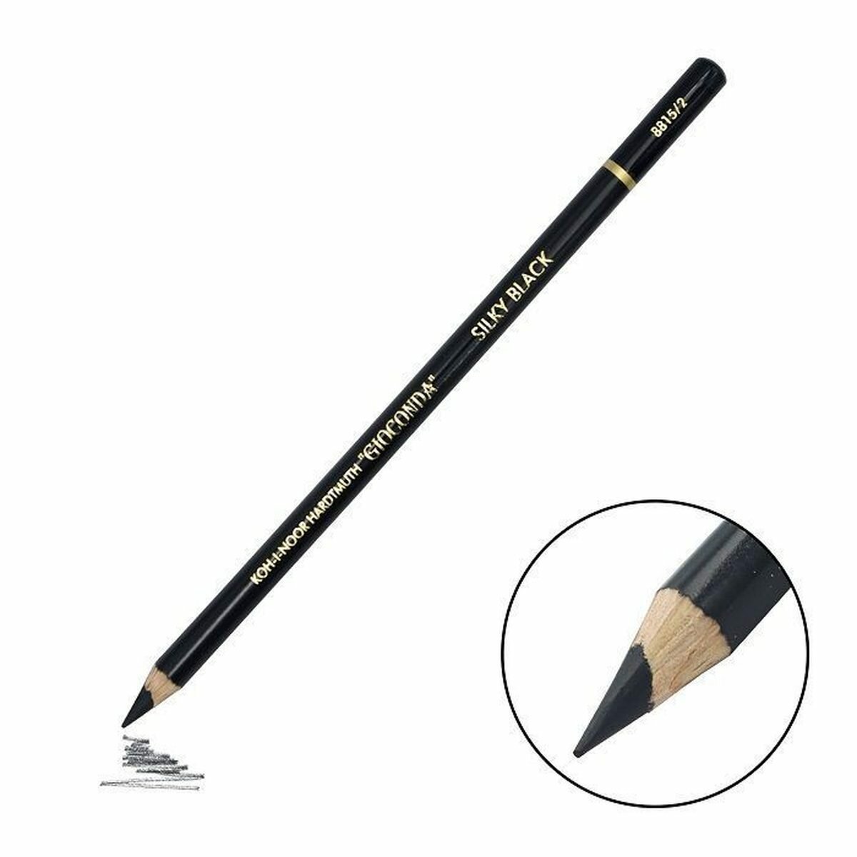 Карандаш цветной Koh-I-Noor Gioconda Silky (HB, черный матовый, круглый) (8815002001KS)