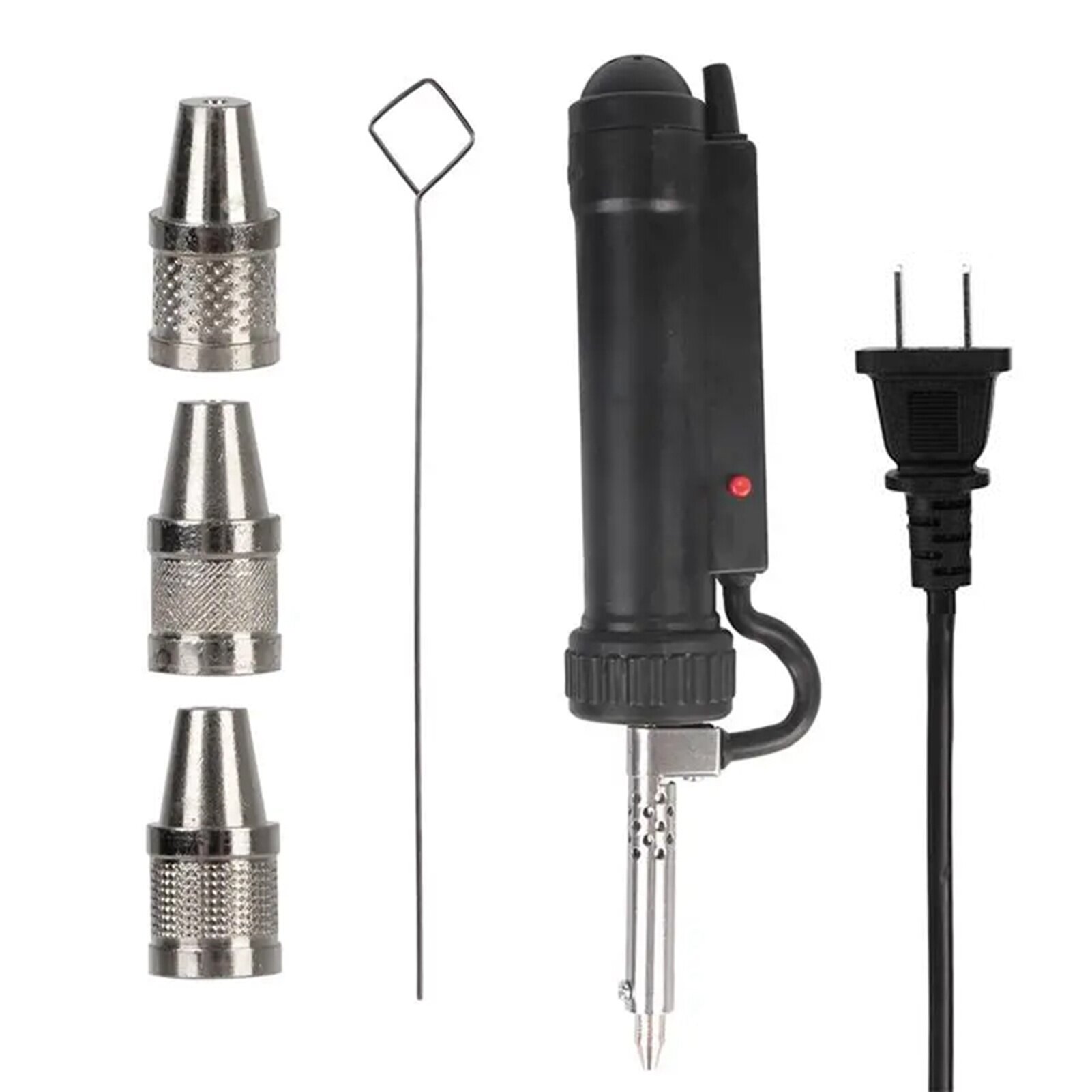 Портативный электрический отсос припоя с 3 насадками, автоматический насос для отсоса припоя, ручной вакуумный отсос припоя, вилка американского стандарта