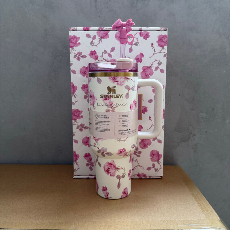 Горячая продажа: изолированный стакан Stanley Style 2-го поколения 40OZ, автомобильный стакан для льда, в наличии, портативный