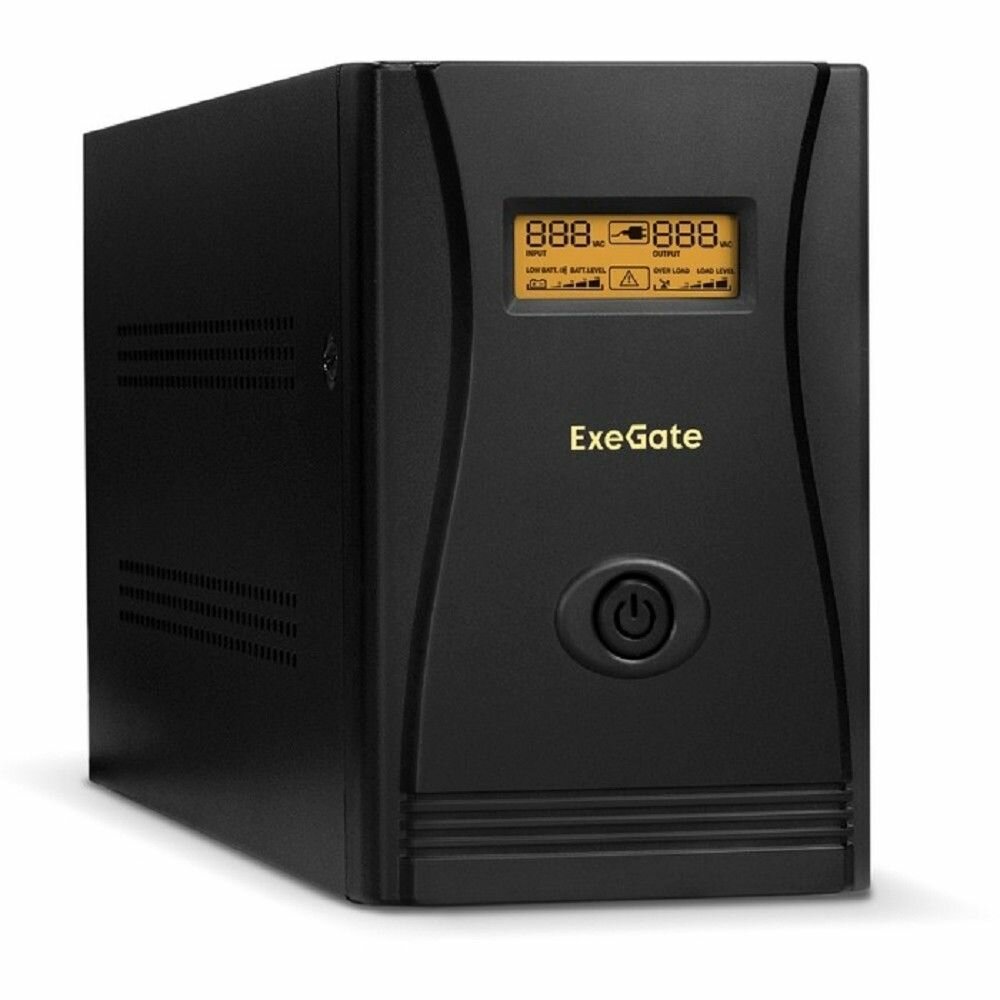 ИБП ExeGate SpecialPro Smart LLB-2200. LCD. AVR.4SH. RJ, 2200 ВА/1300 Вт, LCD, AVR, 4 розетки Schuko, защита сети (RJ-45)