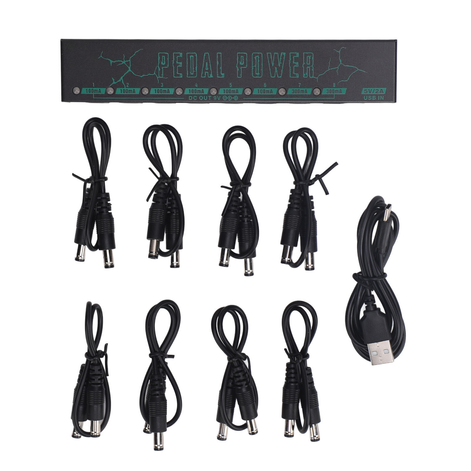 Блок питания для гитарной педали, 8 изолированных выходов, 9 В, алюминиевый сплав, блок питания для эффект-педали