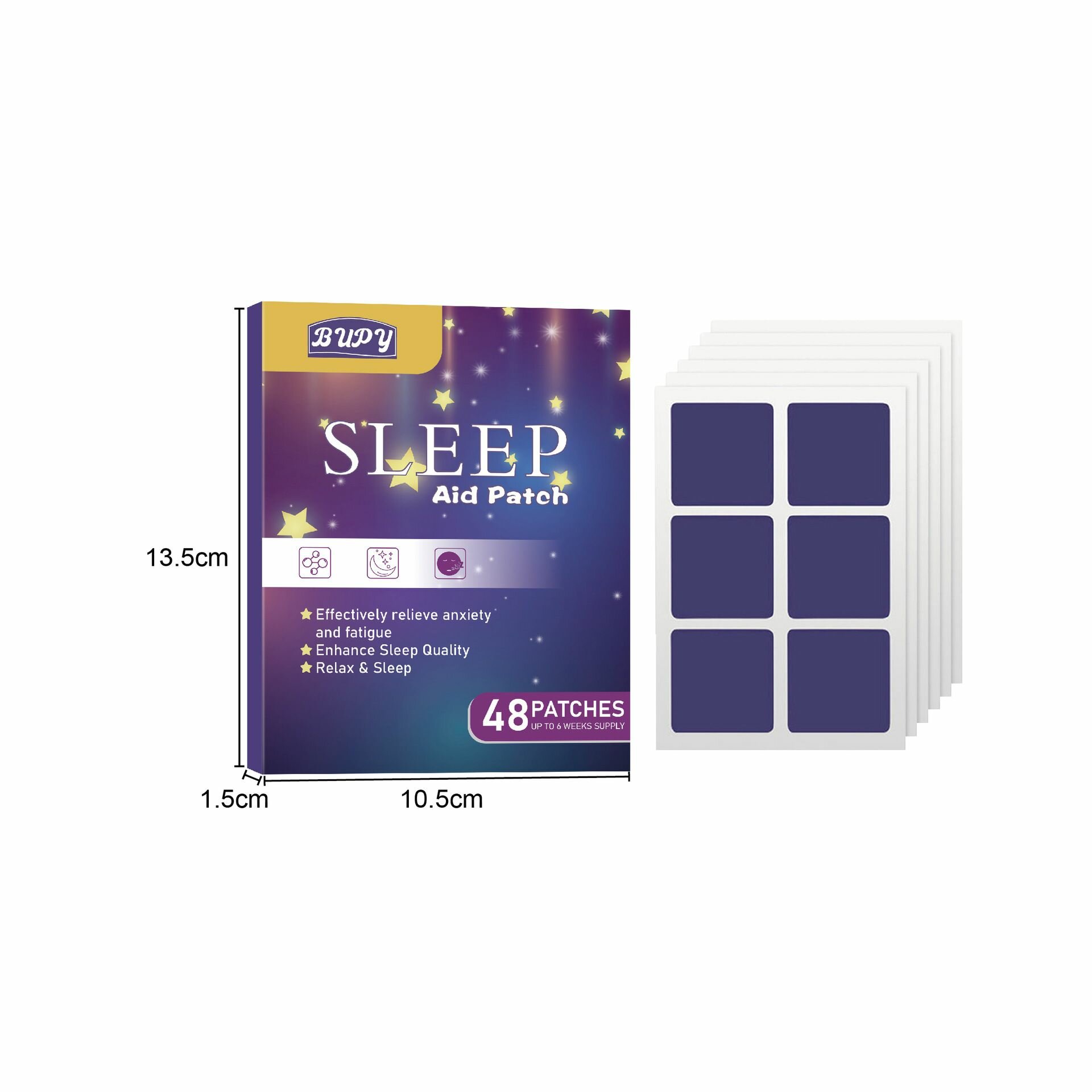 Кросс-бордер Bupy Патч для сна, ночная уход за телом, улучшение качества ,