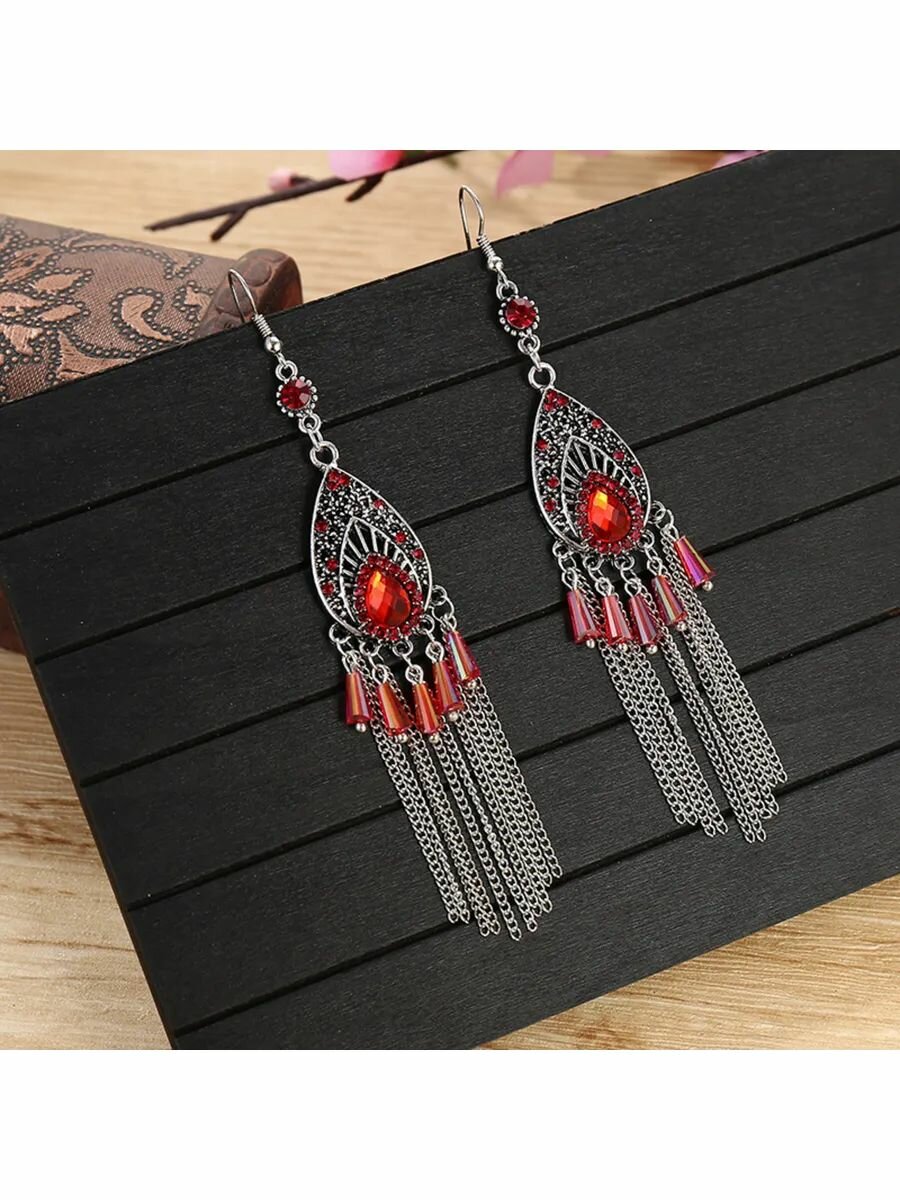 Серьги, искусственный камень