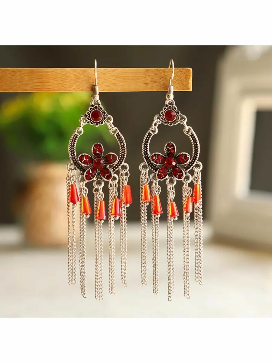 Серьги, искусственный камень