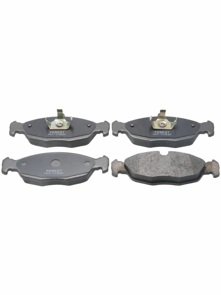 Колодки тормозные передние (с противоскрипной пластиной) JAGUAR, CHEVROLET, OPEL 1801-CORBF FEBEST.