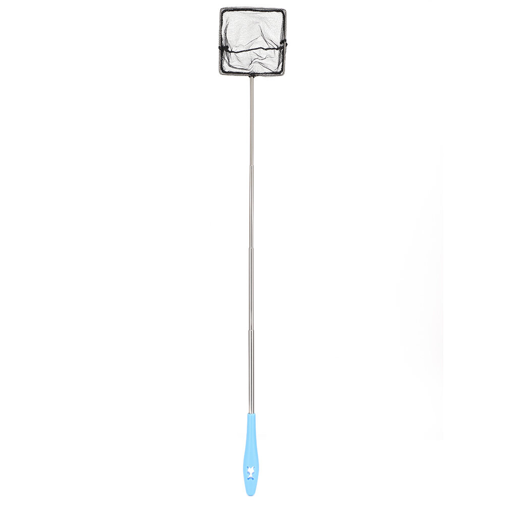 Аквариумная сетка из тонкой сетки, выдвижная сетка для аквариума из нержавеющей стали и креветок с длинной ручкой