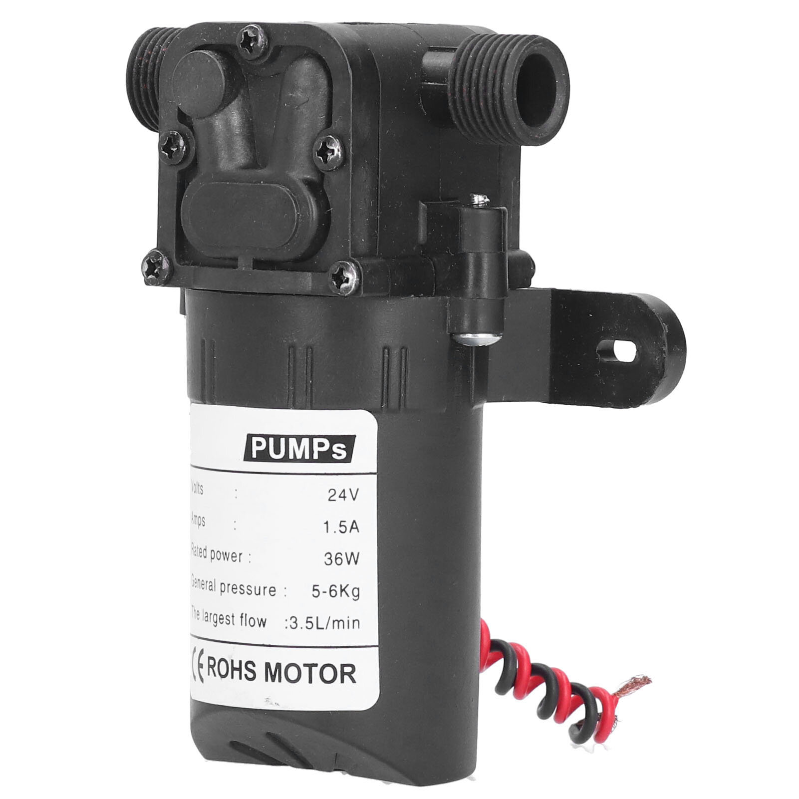 1/2-дюймовый интерфейсный насос Мембранный насос 24 В постоянного тока 36 Вт Самовсасывающий насос Водяной насос