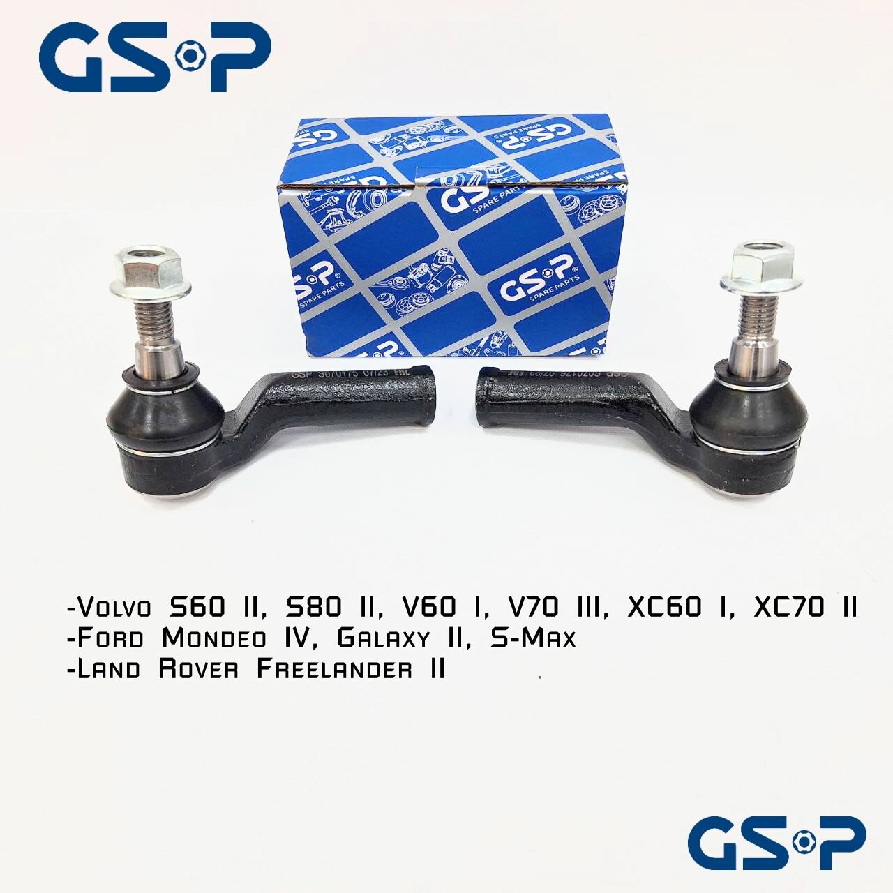 Рулевые наконечники GSP для Ford Mondeo 4, Galaxy II, S-Max Volvo S60 S80 V60 V70 XC60 XC70 Land Rover Freelander Форд Мондео Гелакси С-Макс Вольво С60 С80 В60 В70 ХС60 ХС70 Ленд Ровер Фриландер