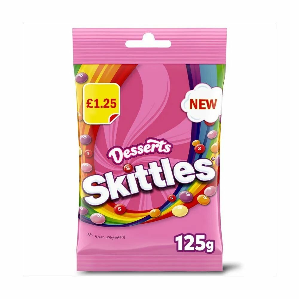 Жевательные конфеты Skittles Desserts / Скитлс десерт, драже 125гр