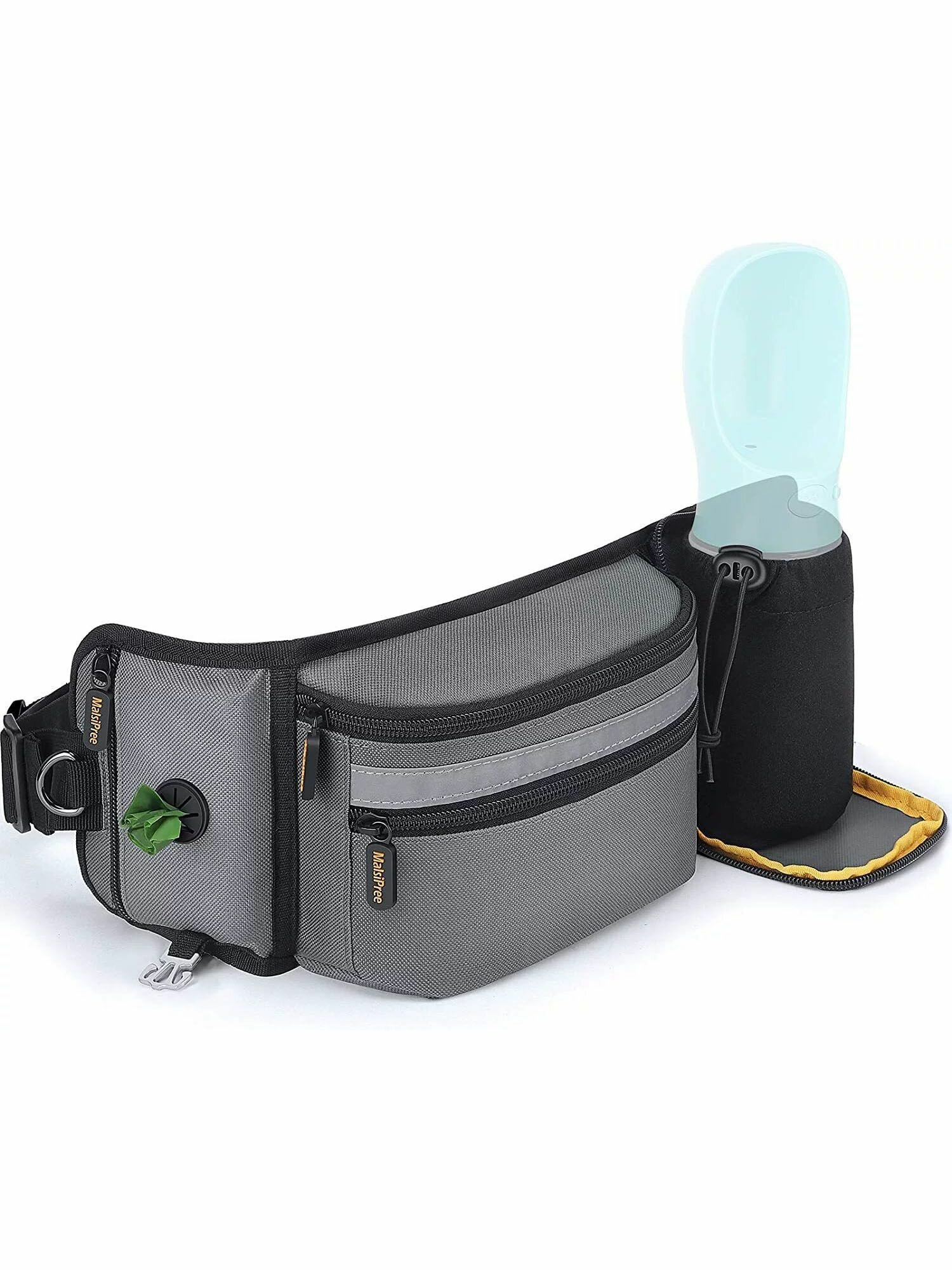 Поясная сумка "D-Dog", для дрессировки собак, черно-красная, многофункциональная