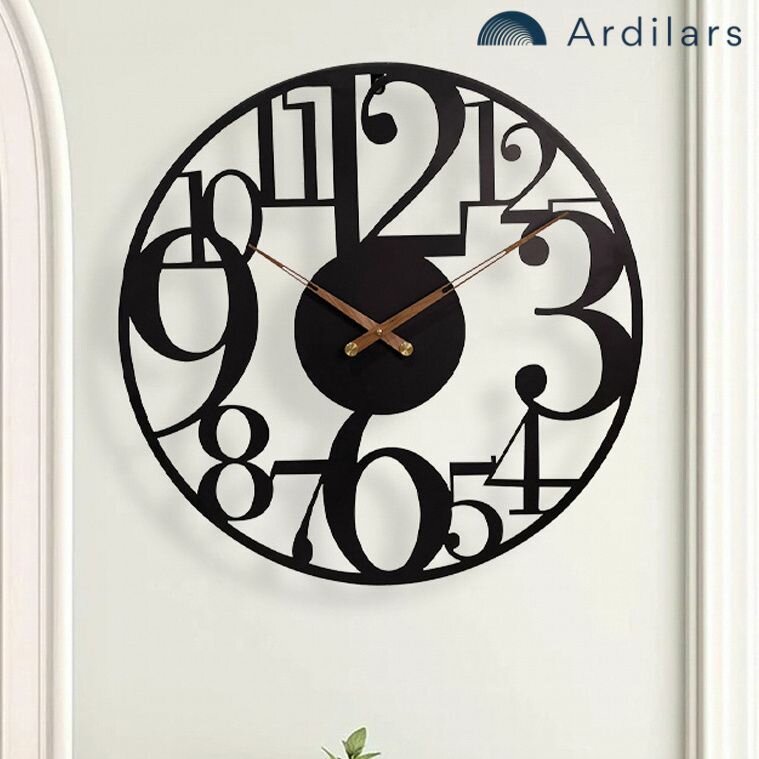 Большие бесшумные настенные часы для кухни