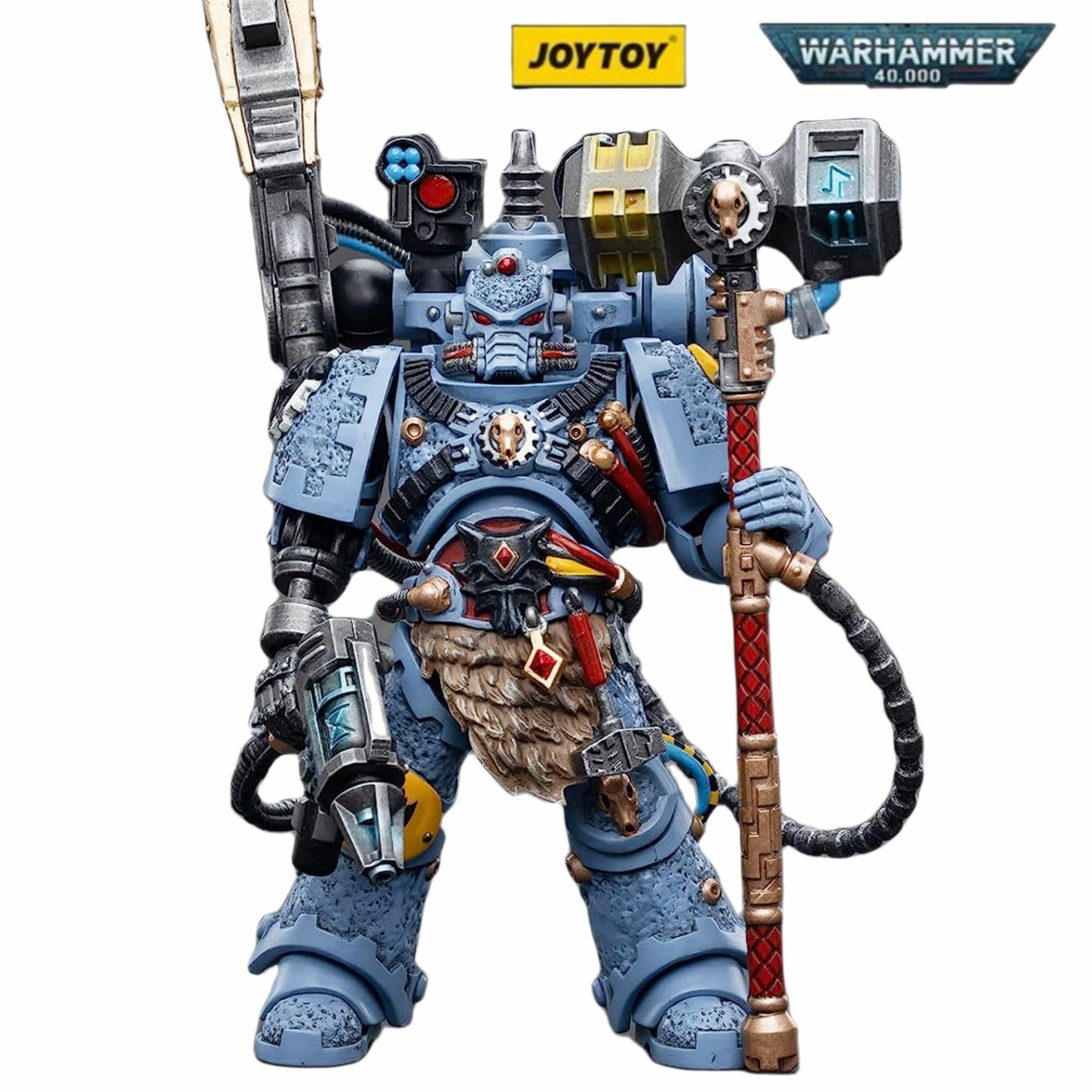 Подвижная фигурка JOYTOY Warhammer 40000 Space Wolves Iron Priest Jorin Fellhammer