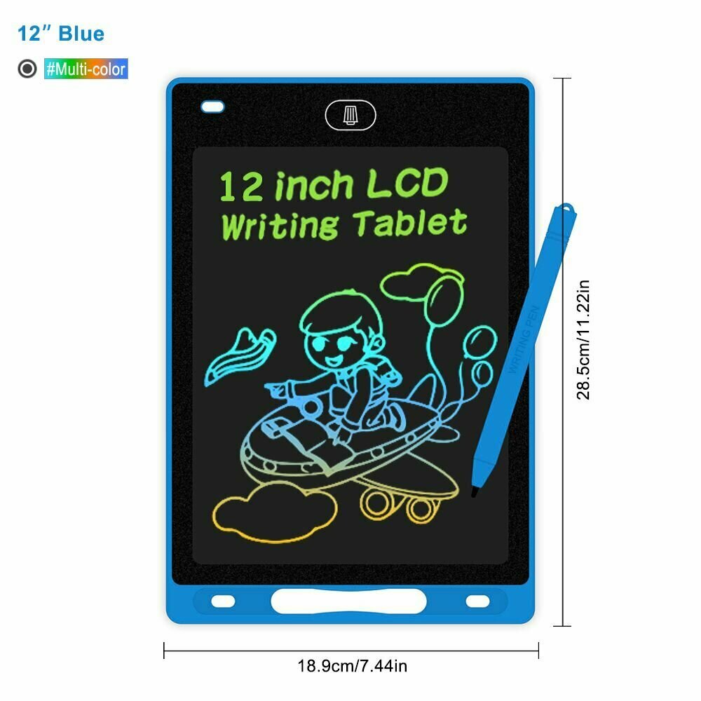 12 - дюймовый жидкокристаллический цветной экран Детский электронный планшет, рукописная доска, инструменты для рисования, детские игрушки--