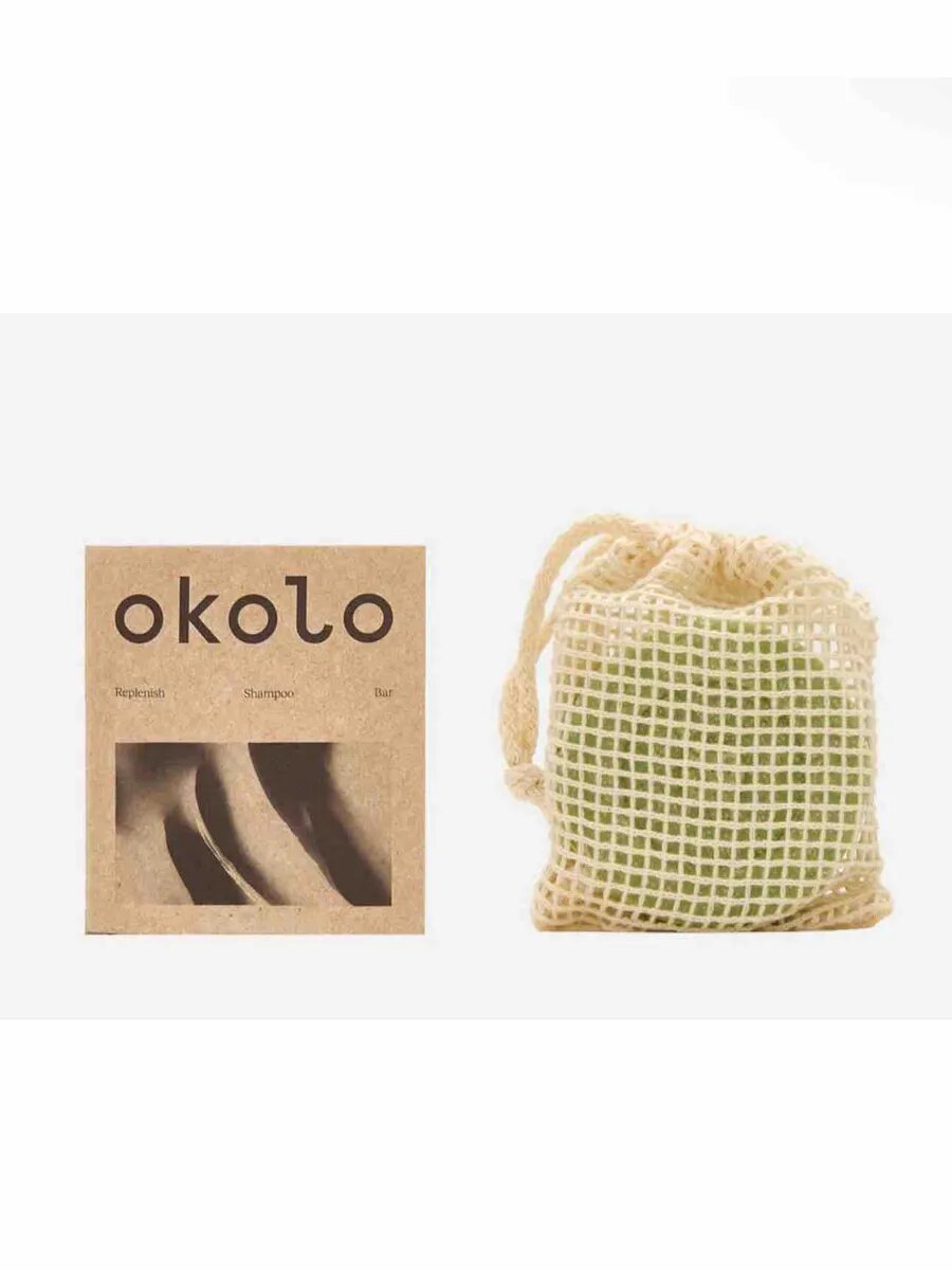 Твердый шампунь OKOLO Replenish Shampoo Bar, для увлажнения и восстановления поврежденных волос
