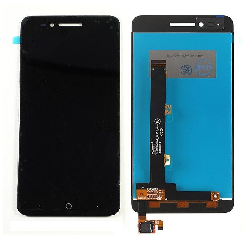 Дисплей для смартфона ZTE Blade A610 с тачскрином, черный цвет