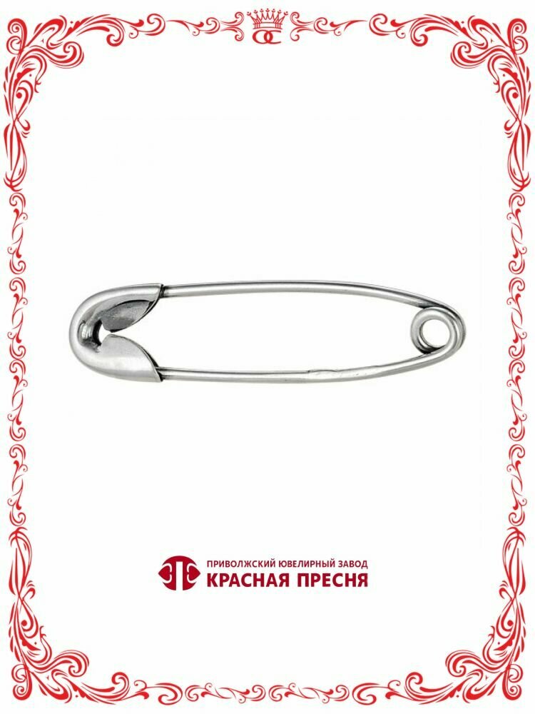 Брошь, серебро, 925 проба, оксидирование