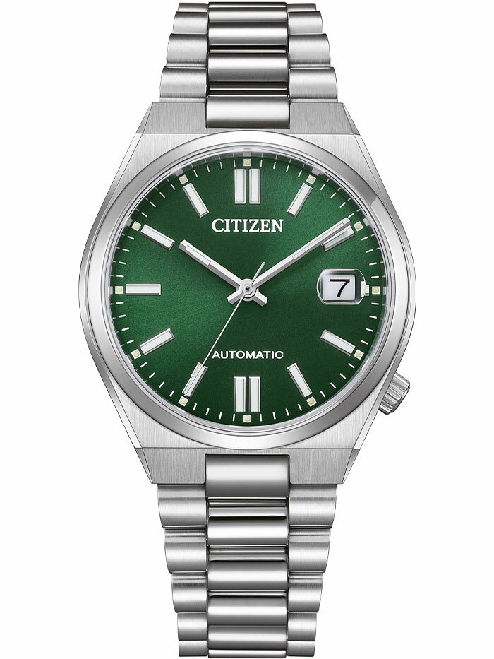 Наручные часы CITIZEN Automatic, серебряный, зеленый — фото 1