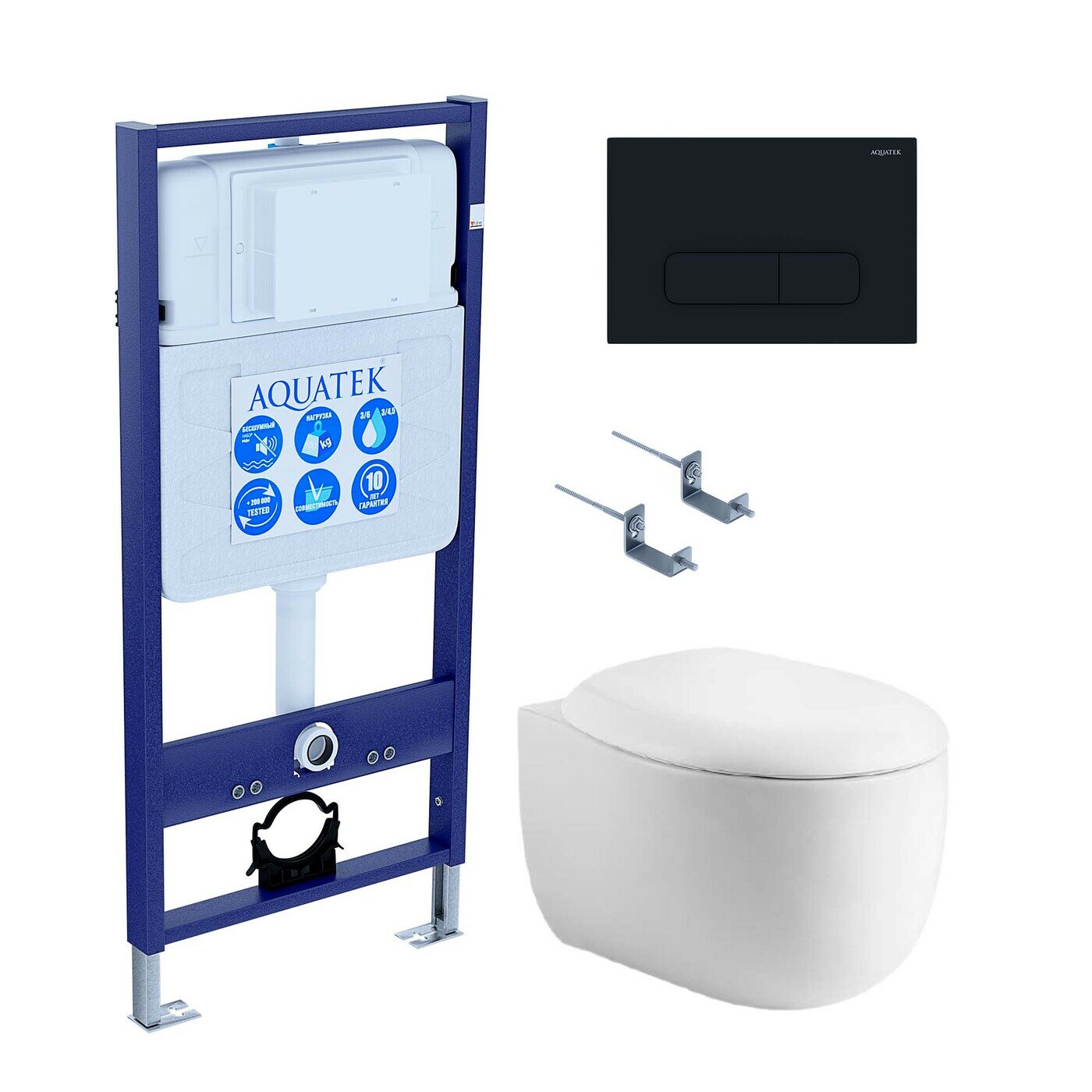 Унитаз с инсталляцией Акватек Альтаир SET AQUATEK альтаир cm-015 4в1