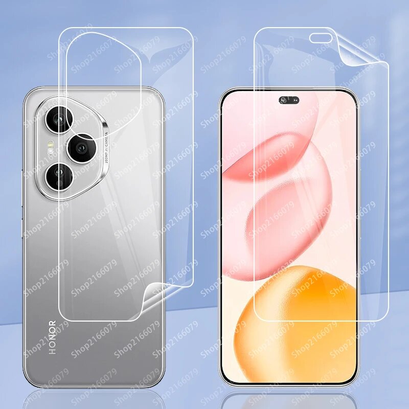 Для Honor 400 Pro 5G прозрачный ТПУ/матовый гидрогель с защитой от отпечатков пальцев, мягкая защитная пленка для экрана с полным покрытием