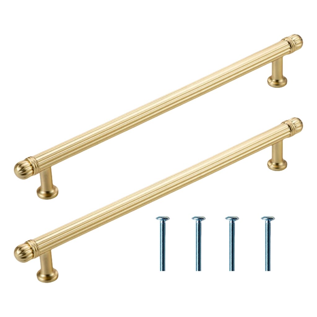 Упаковка из 2-х Многоцелевых Корпусных ручек из матового золотого сплава, Удобных для мебели для спальни и ванной комнаты