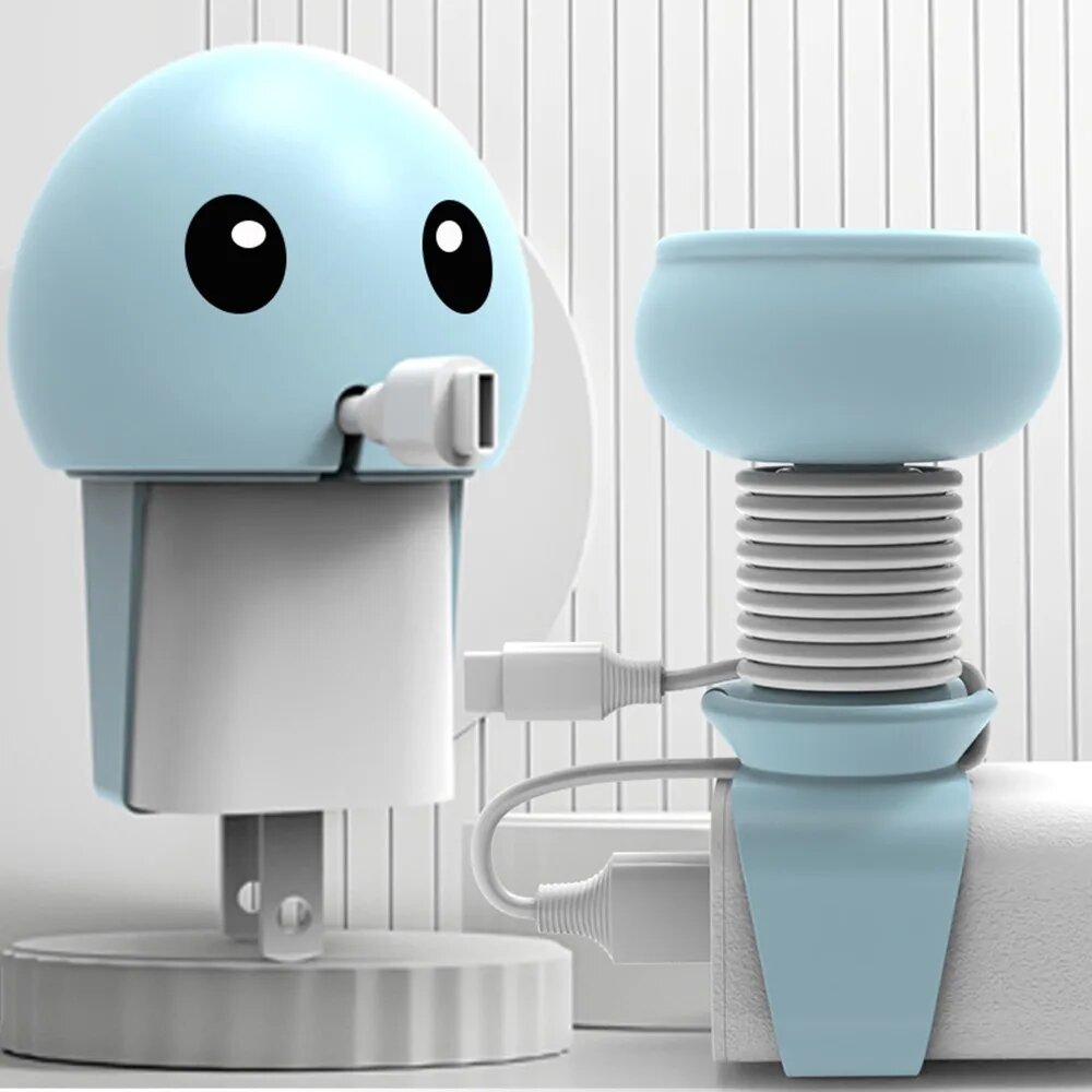 Силиконовая катушка для кабеля Blue