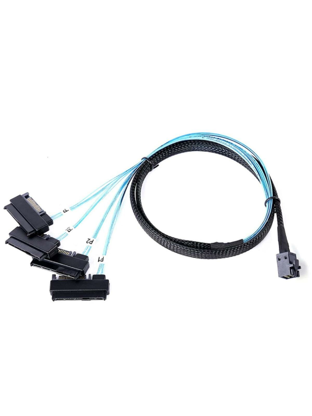 SFF-8643 to SFF-8482 Cord Internal SFF-8643 to 29Pin SFF-8482 Adapter with 15 Pin Power Port Transmission Cable
