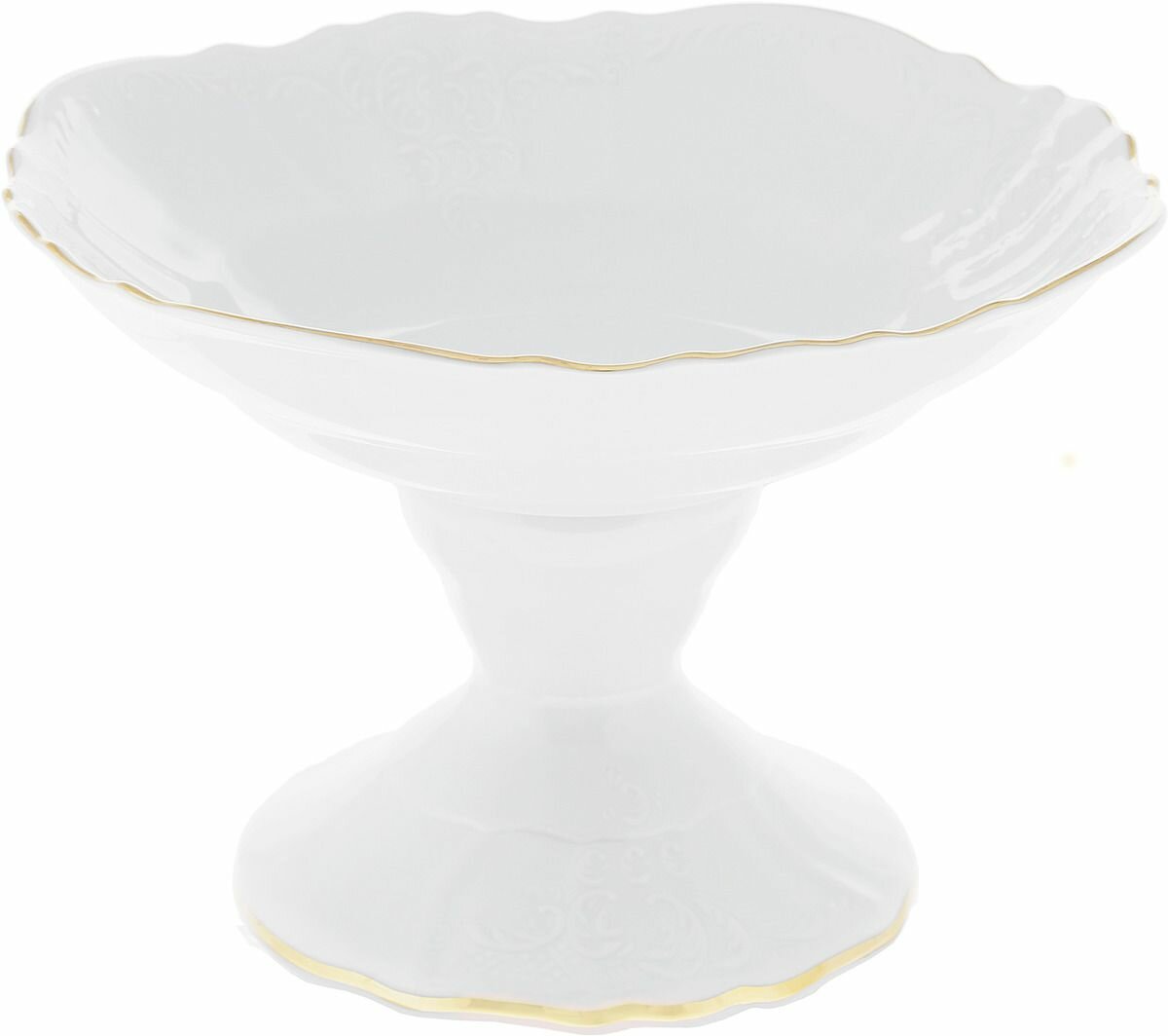 Салатник на ножке 16 см; "Bernadotte", декор "Отводка золото", Thun/ БТФ1437