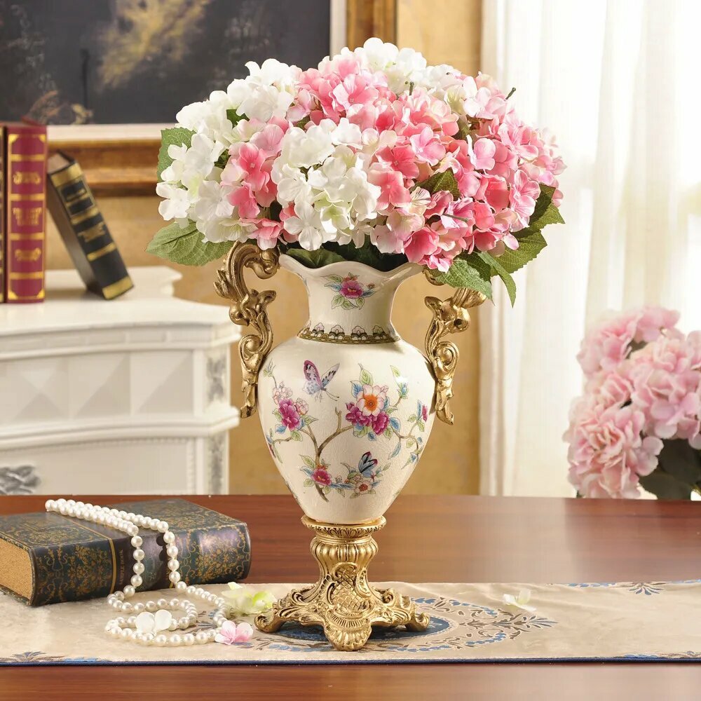 Ваза "蝶恋花（14-05P）", 43 см , Керамика, Керамогранит, 1 шт